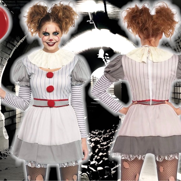Leg Avenue | Other | Evil Scary Creepy Horror Girl Clown Pennywise It ...